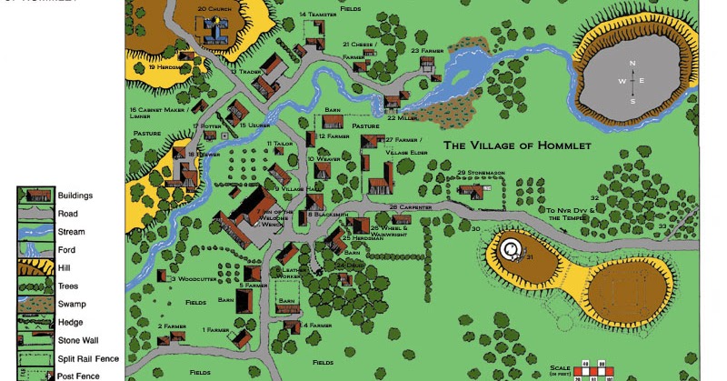 Little Odo's Grand Days Out: The Village of Hommlet - Map