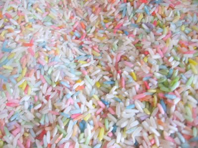 Tots and Me... Growing Up Together: R is for Rice and Rainbow Sensory Fun