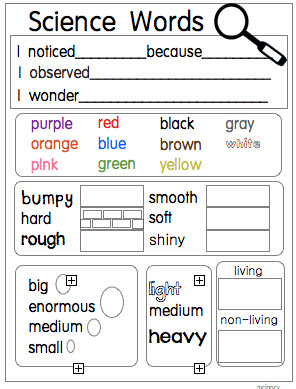 Joyful Learning In KC: Science Word Cards
