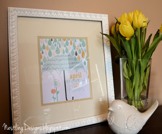 Nestling: Freebie Friday: April Showers Print