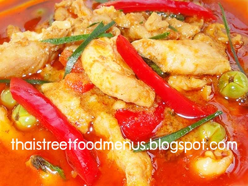 Thai Chicken Curry menu (Keang-Phaneang-Kai) - Thai food menu Thai ...