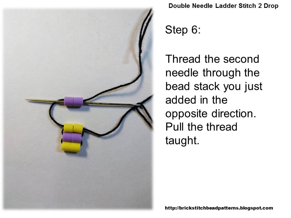 Brick Stitch Bead Patterns Journal: Double Needle Ladder Stitch 2 Drop ...