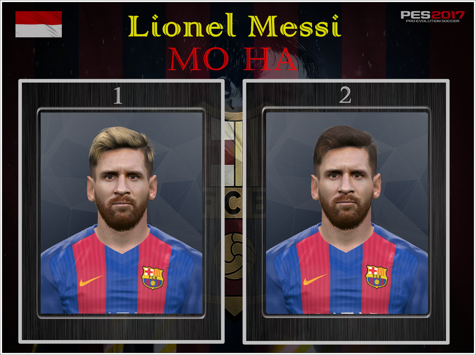PES 2017 Lionel Messi Face by Mo Ha | Simple Test