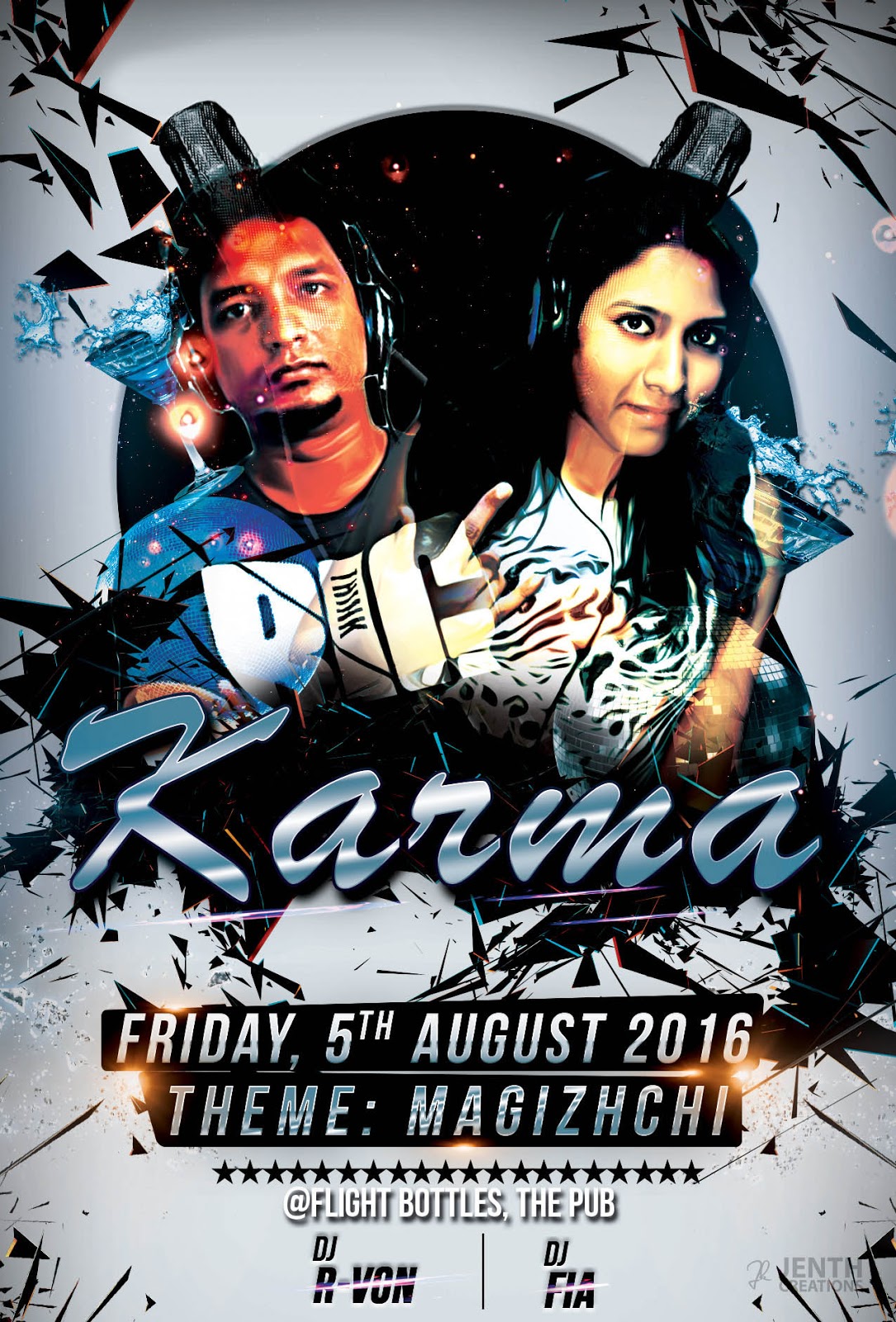 Karma DJ Event Poster Design | JenthCreations