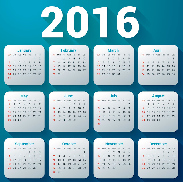 Calendario : Calendario 2016 con festività da stampare