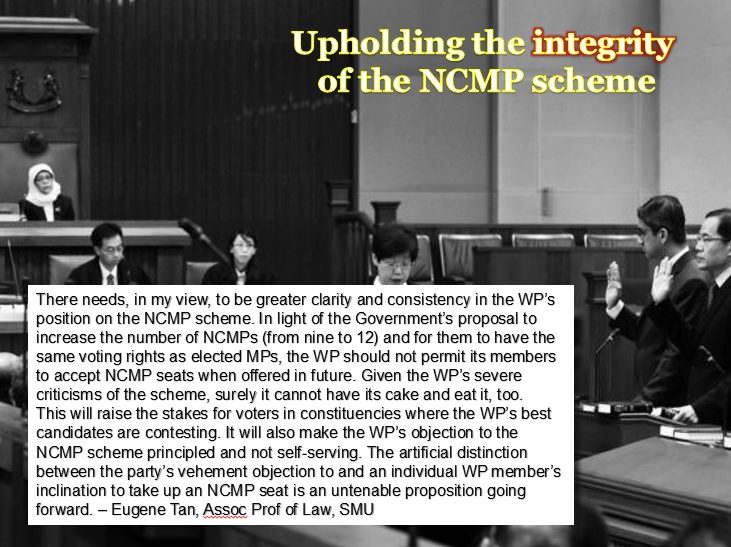 This Is My Home, My Singapore: Upholding the integrity of the NCMP Scheme
