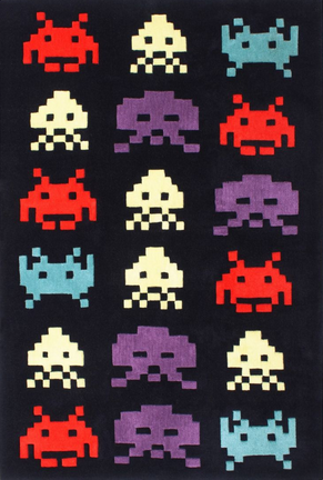 Domestic Sluttery: Retro Classic: Space Invaders Rug