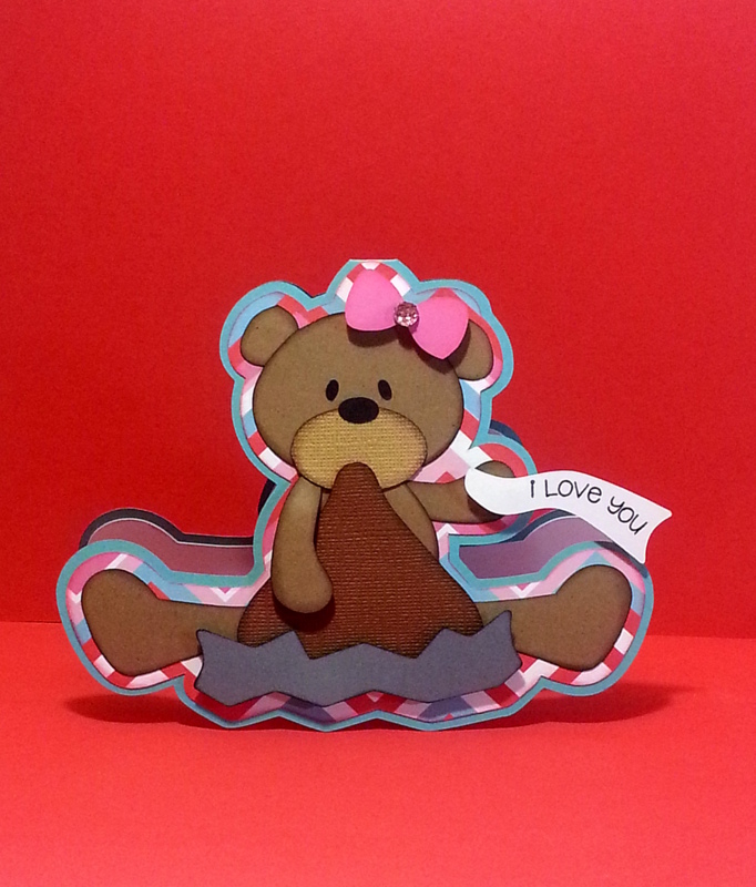 The Glamorous Side of Scrapping: Sweet Bear Shaped Card