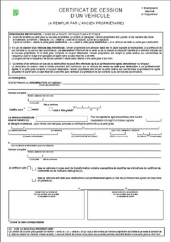 Certificat de cession à imprimer – Des documents