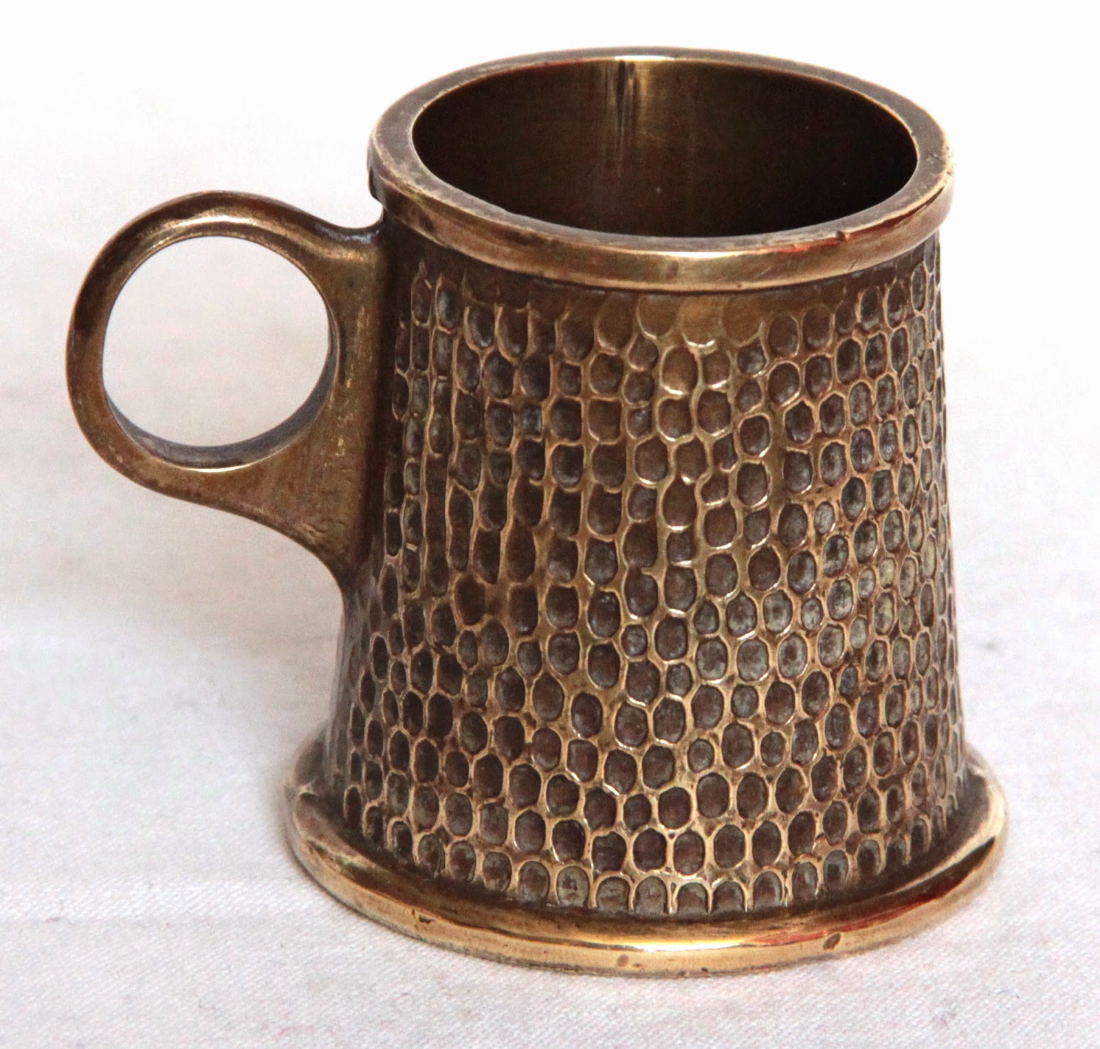 Curio Gifts: Vintage Small Hammered Brass Measure