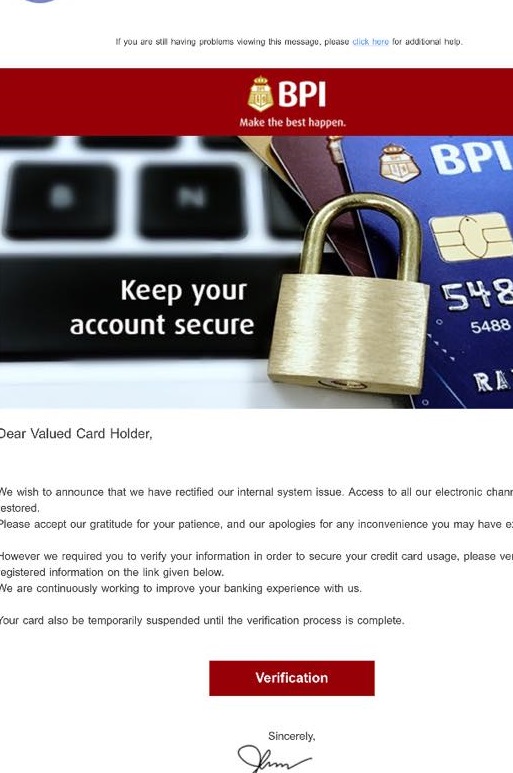 BPI and BDO Hack/Phishing Scam