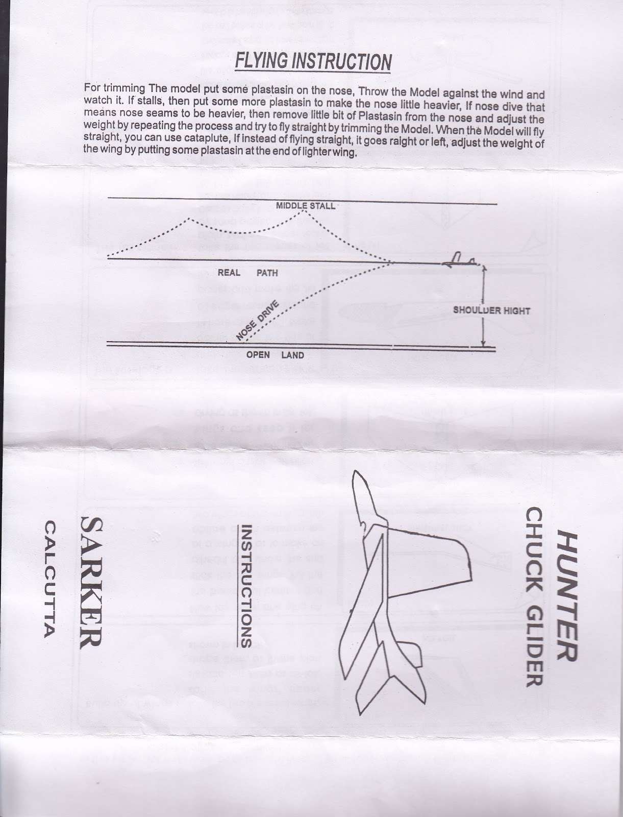 CHUCK GLIDER: Dimensi Chuck Glider