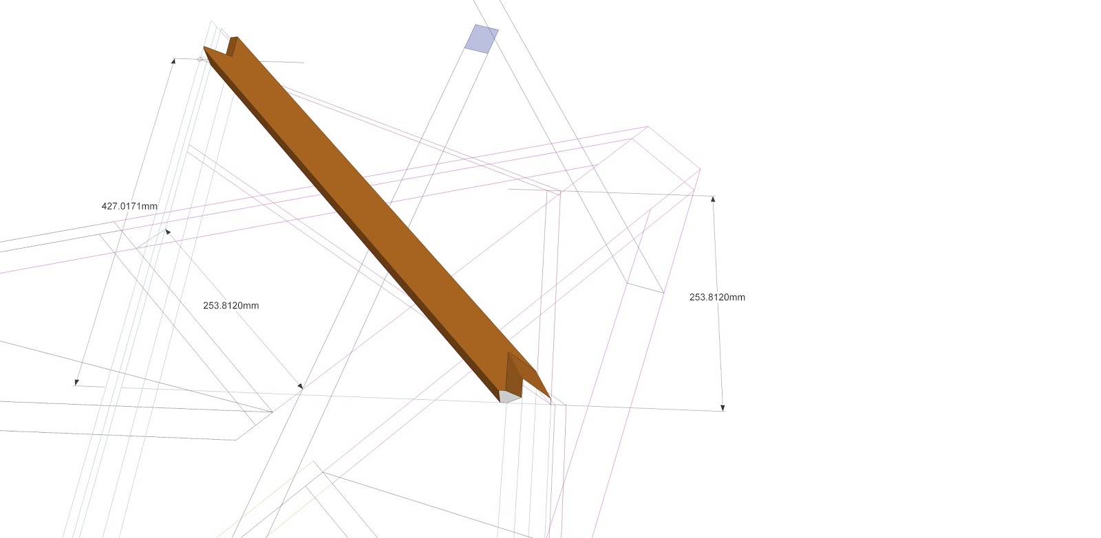 Roof Framing Geometry: The folding roof -- sloping ridge roof