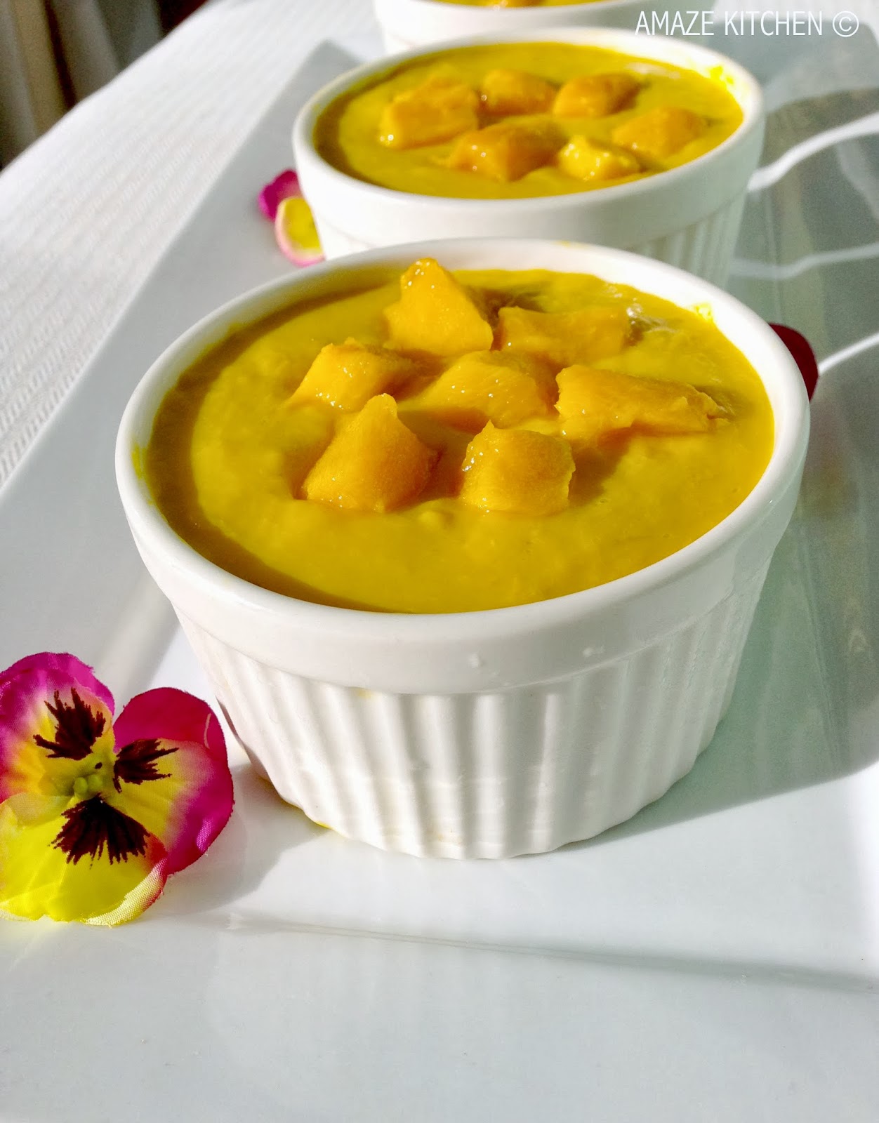 AMAZE KITCHEN: Mango and Coconut Pudding