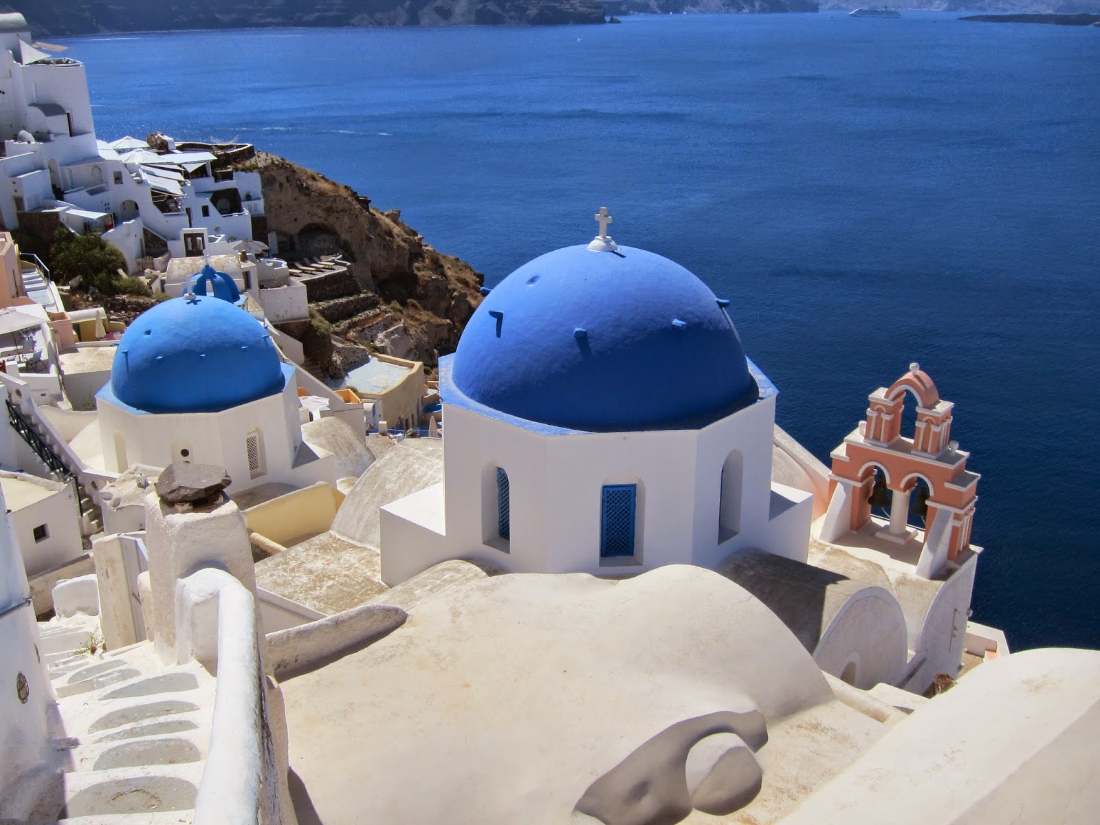 Kreyola's Journeys: Santorini, Greece: Painted Blue Dome and White ...