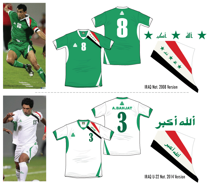 Football teams shirt and kits fan: Kits Iraq national 2007/2008