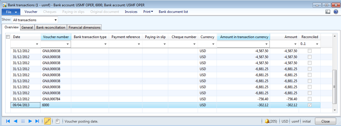 Solutions for AX DEV: BAI2 File format Advance Bank Reconciliation