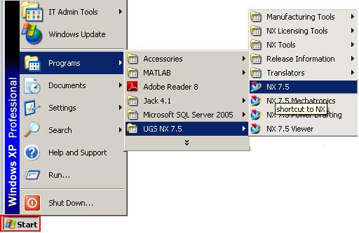 NX(UNI-GRAPHICS) TUTORIAL: STARTING NX 7.5 SESSION AND OPENING FILES