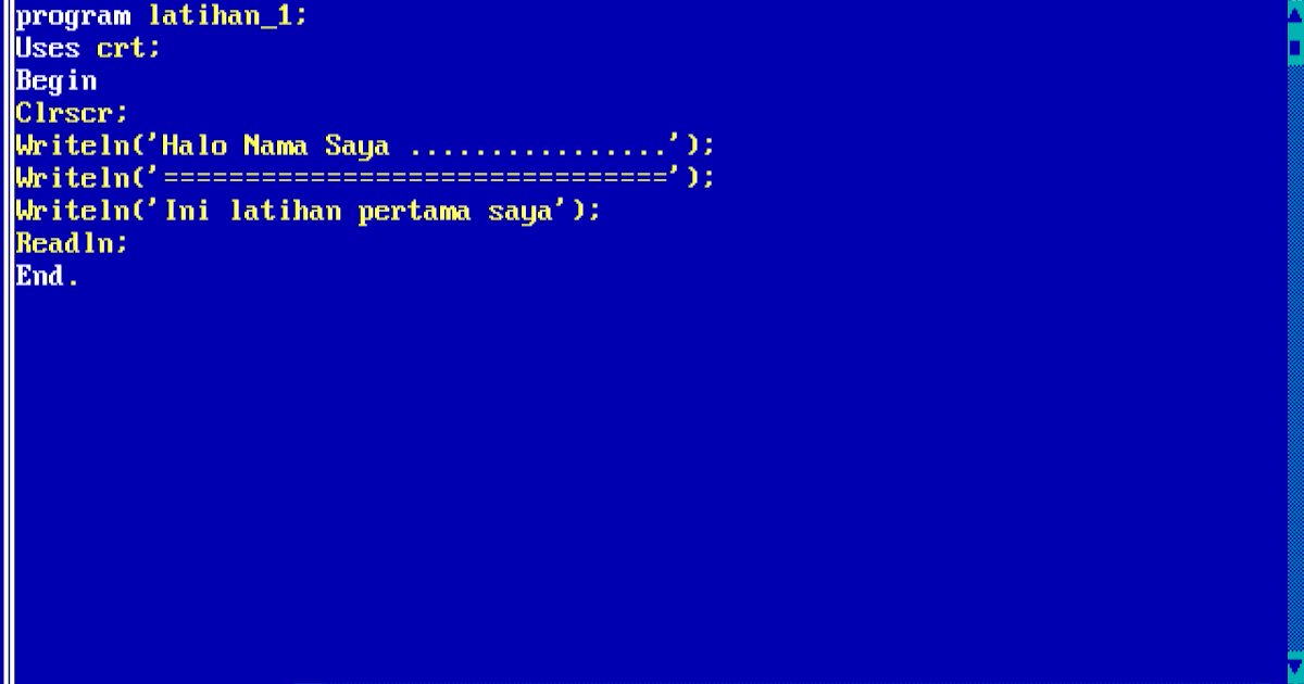 Pengenalan Bahasa Pascal - Blog gak Bertema