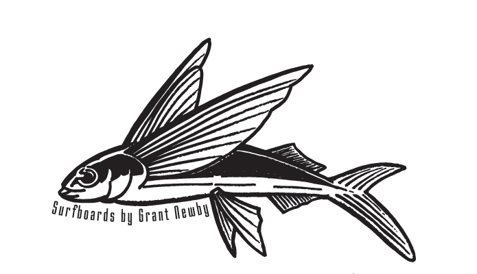 SurfboardsByGrantNewby: People ask where did my flying fish logo came from