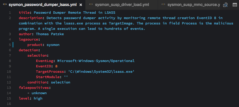 sigma - Generic Signature Format for SIEM Systems