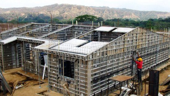 construcción de casas con formaletas de aluminio. : Formaletas de aluminio.