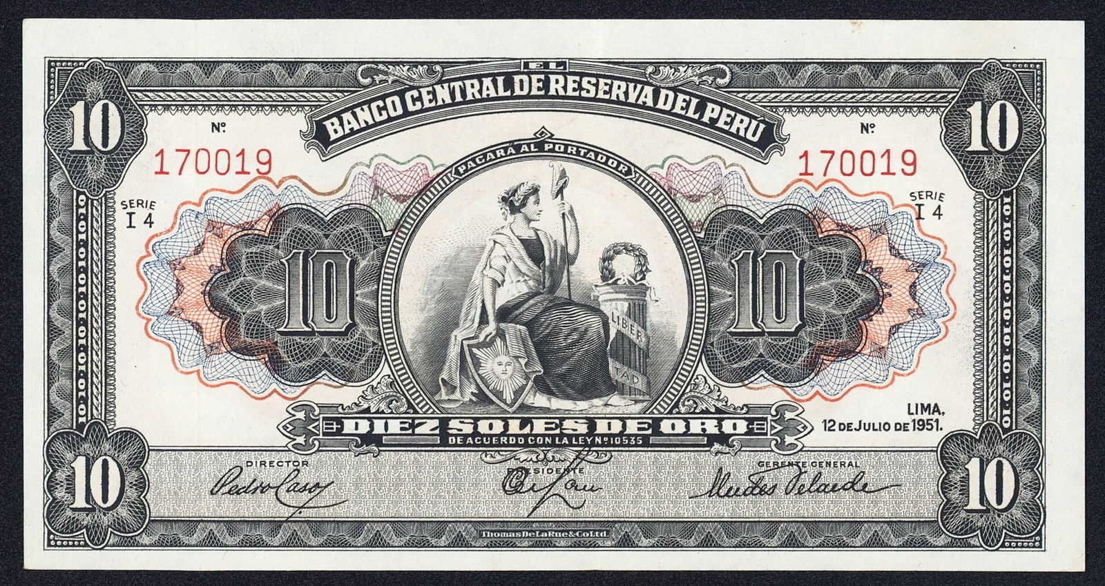 Peru 10 Soles de Oro banknote 1951|World Banknotes & Coins Pictures ...