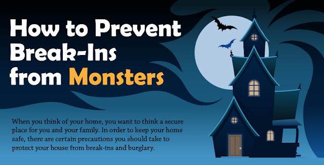 How To Prevent Break-Ins From Monsters [Infographic] - Visualistan