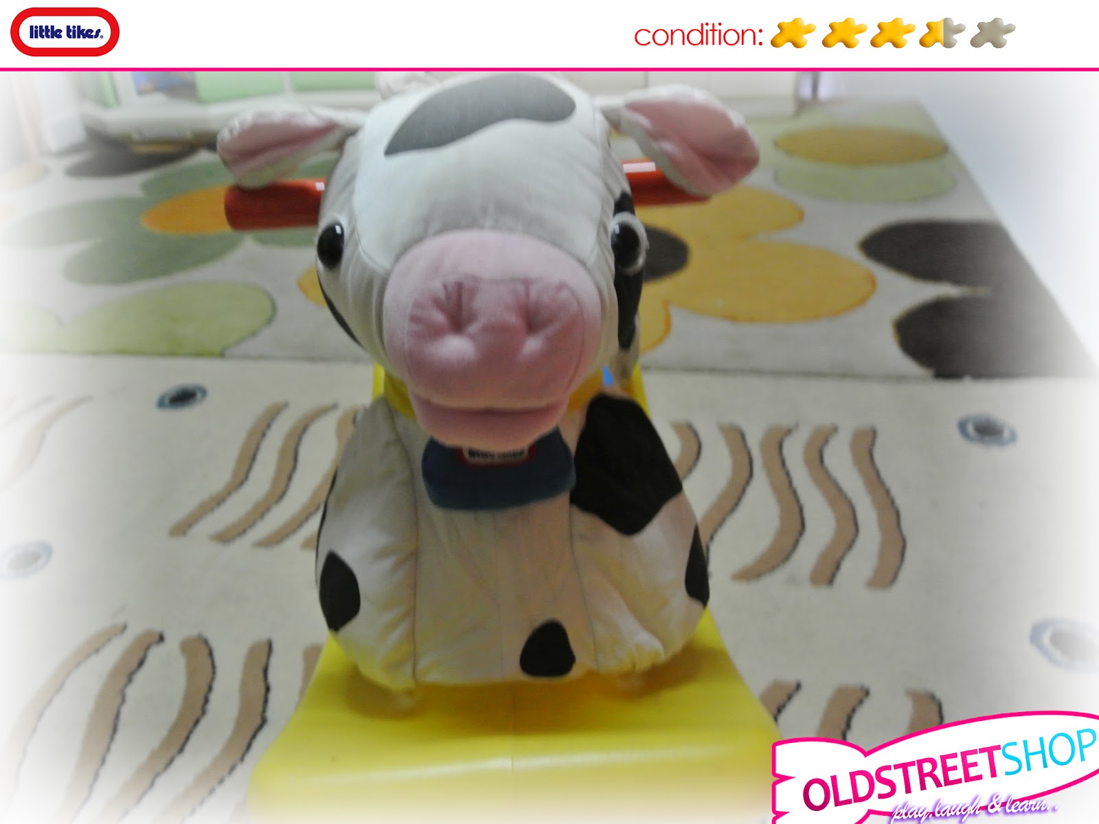 oldstreetshop: Little Tikes Soft Rocking Cow