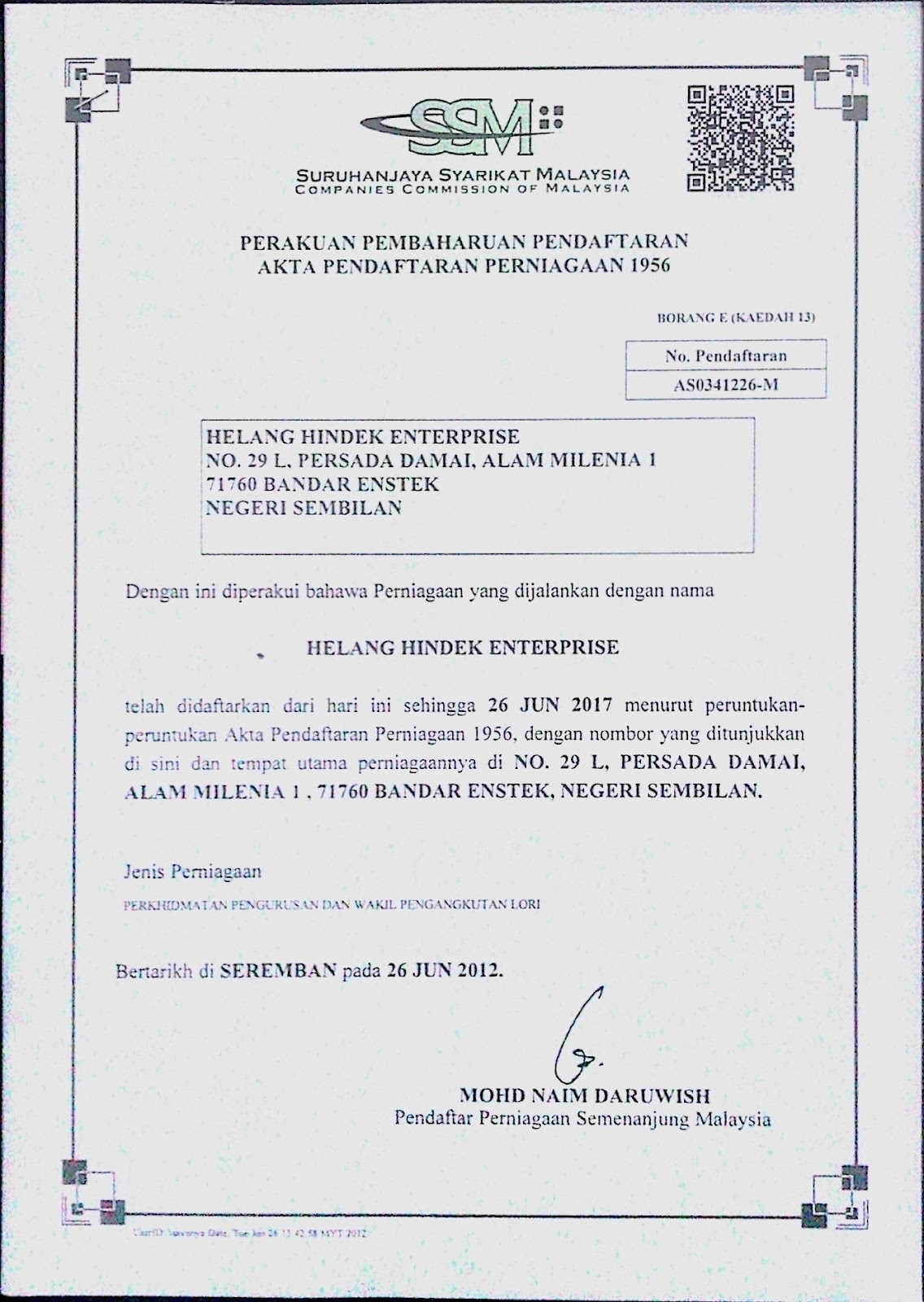 Helang Hindek Enterprise: Profil Syarikat