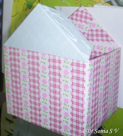 Cards ,Crafts ,Kids Projects: House Shaped Box Tutorial