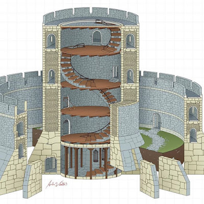 Woodard Illustration: Castle Cross Section