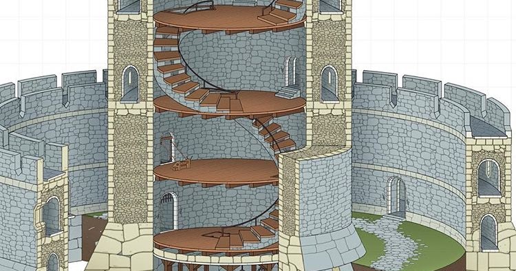 Woodard Illustration: Castle Cross Section