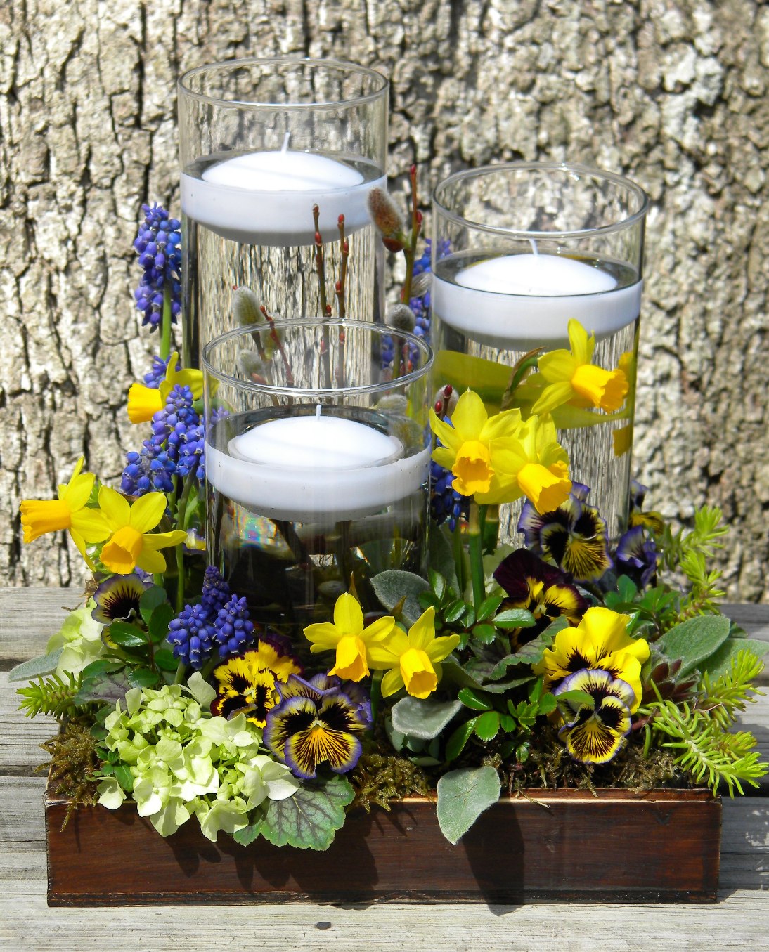 Wedding Flowers from Springwell: Blue Muscari and Yellow Daffodil ...