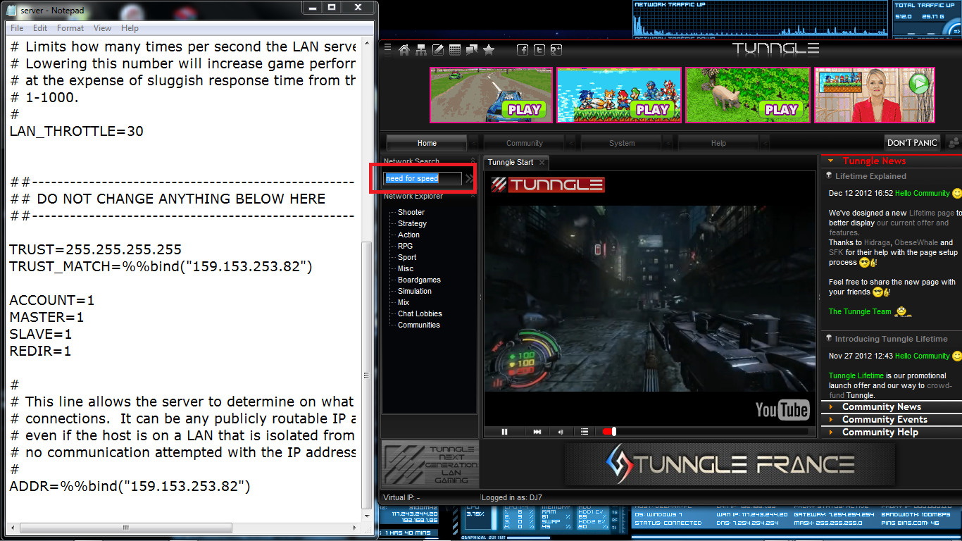 How to play NFS Mostwant in LAN using Tunngle