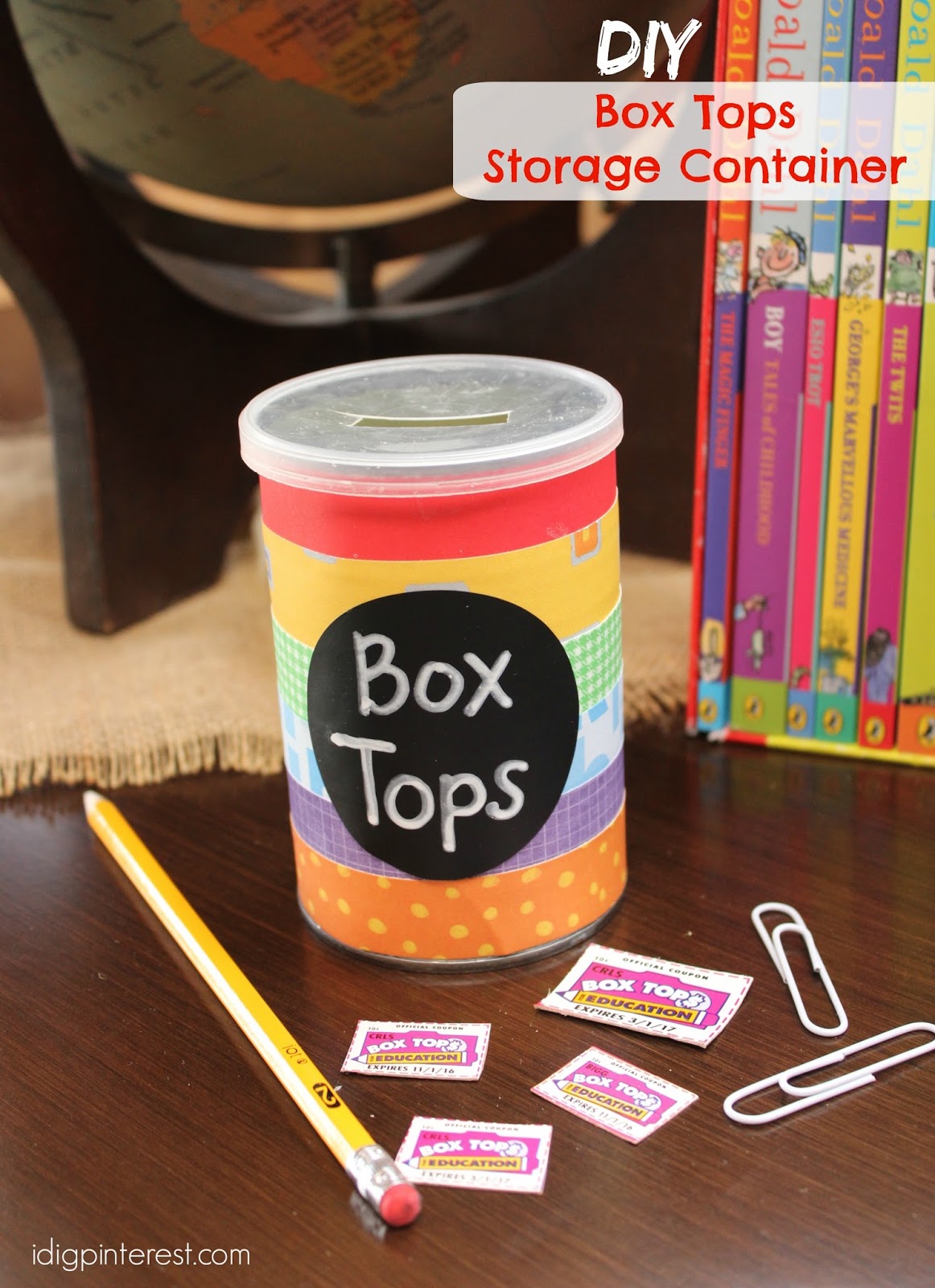 DIY Box Tops Storage Container - I Dig Pinterest