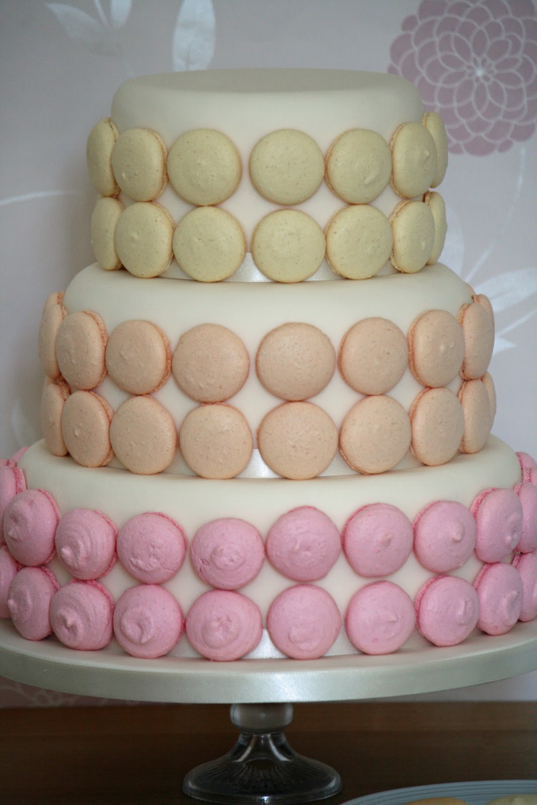 lauralovescakes...: Three Tier Multi-Colour Macaroon Cake