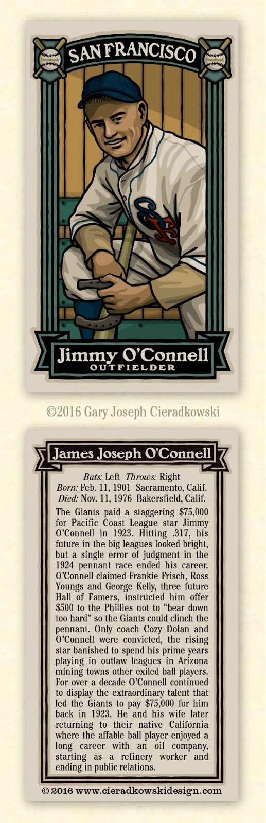 The Infinite Baseball Card Set: 213. Jimmy O'Connell: The Other Side of ...