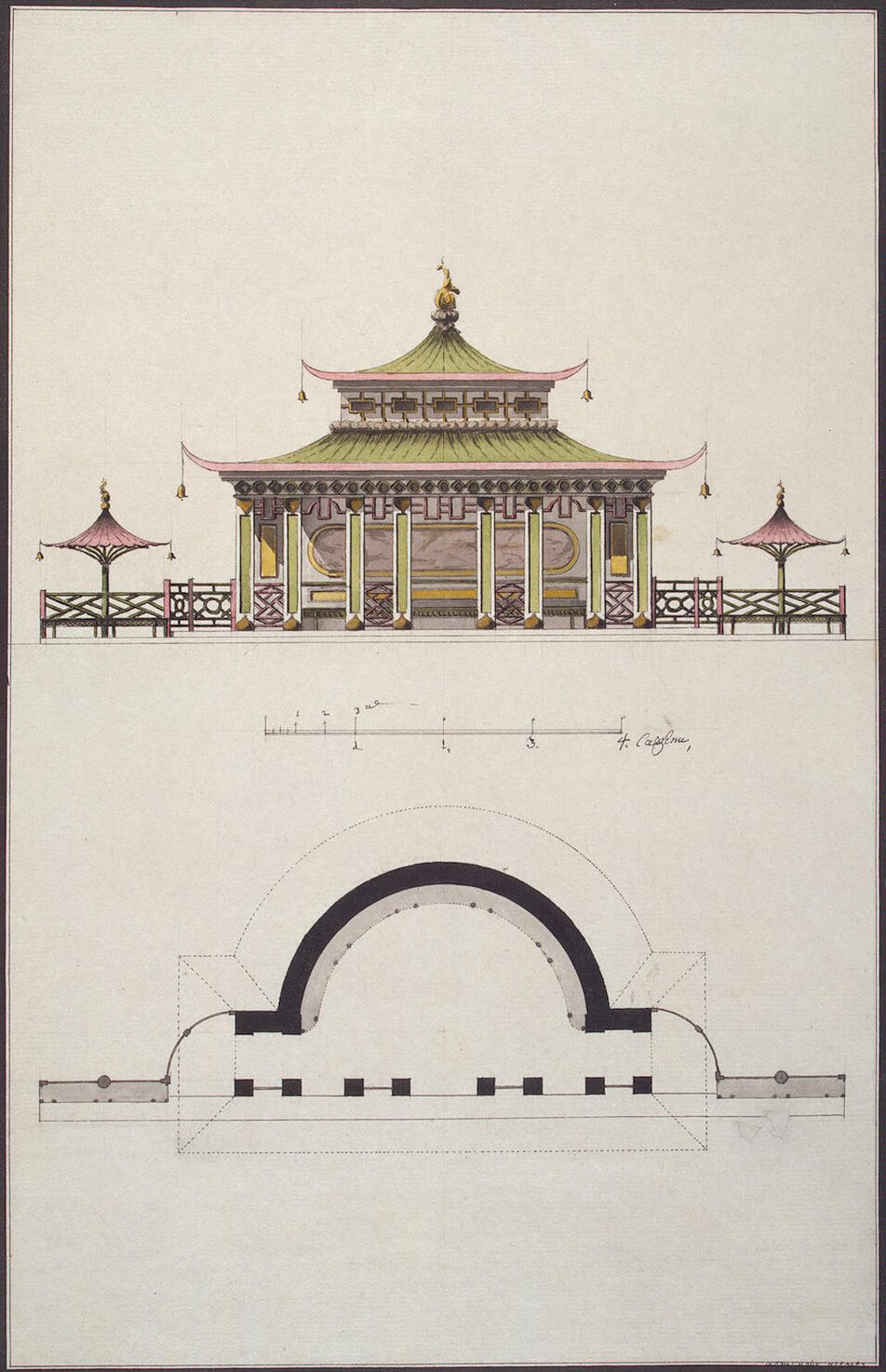 Plan and Design of the Facade of a Chinese Pavilion - Ilya Vasilyevich ...