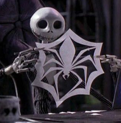 Jack Skellington Spider Snowflake Template | Paper Origami Guide
