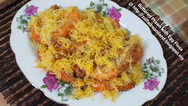 ZULFAZA LOVES COOKING: Buttered Prawn with Egg Floss