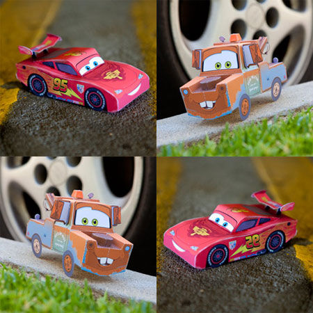 Papercraft - Disney Pixar Cars 2 Lightning McQueen & Mater ...
