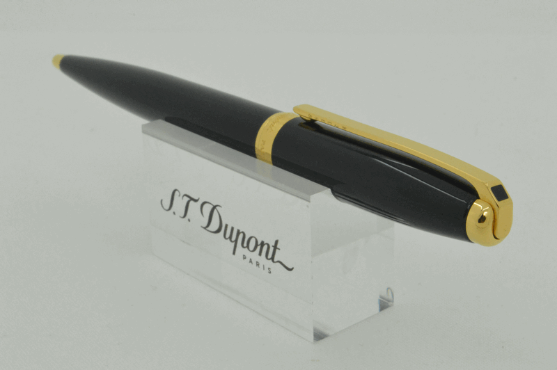 Ziq St Dupont Collections Display Unit Original Stdupont Ball Pen Gold With Black Laque