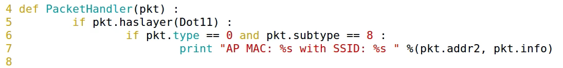 SecurityTube.net Hack of the Day: Wi-Fi SSID Sniffer in 10 Lines of Python
