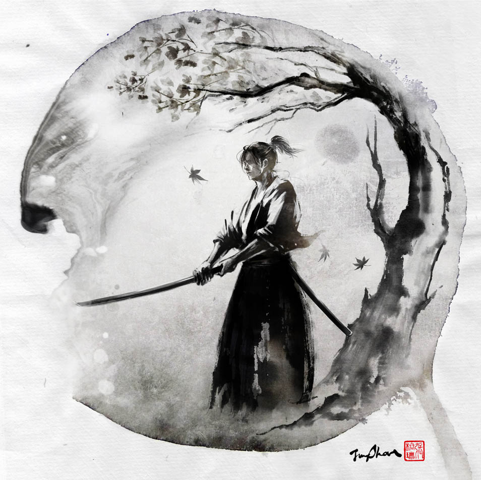 JUNGSHAN INK 張榕珊- illustration: Autumn moon