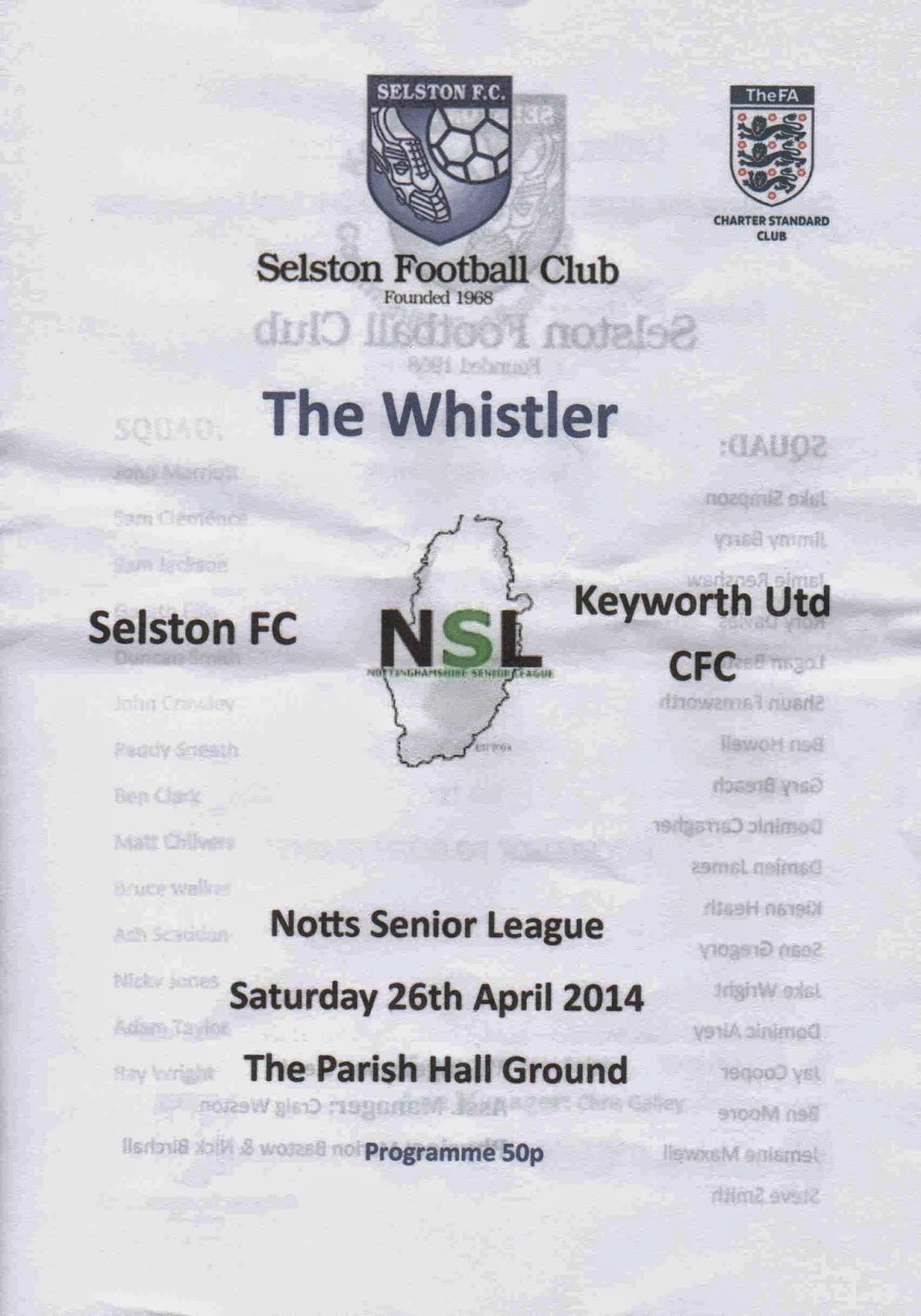 ON THE ROAD 2013-2014: Selston FC 6-0 Keyworth Utd