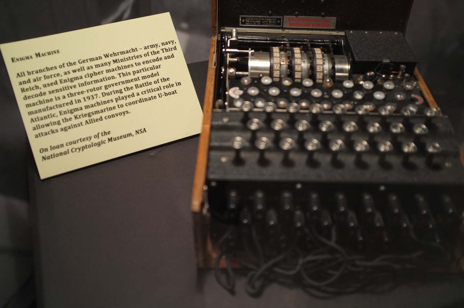 Vintage Technology Obsessions: Enigma Machine - And other Ike museum ...