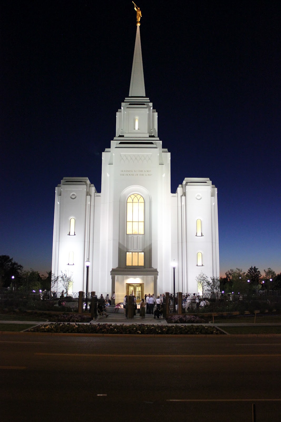 Brigham City LDS Temple: Temple at Night