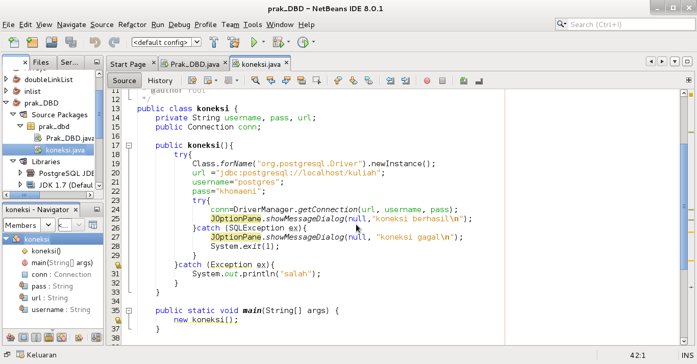 Ayy D. Khomaeni: koneksi Database dengan JAVA (NetBeans)