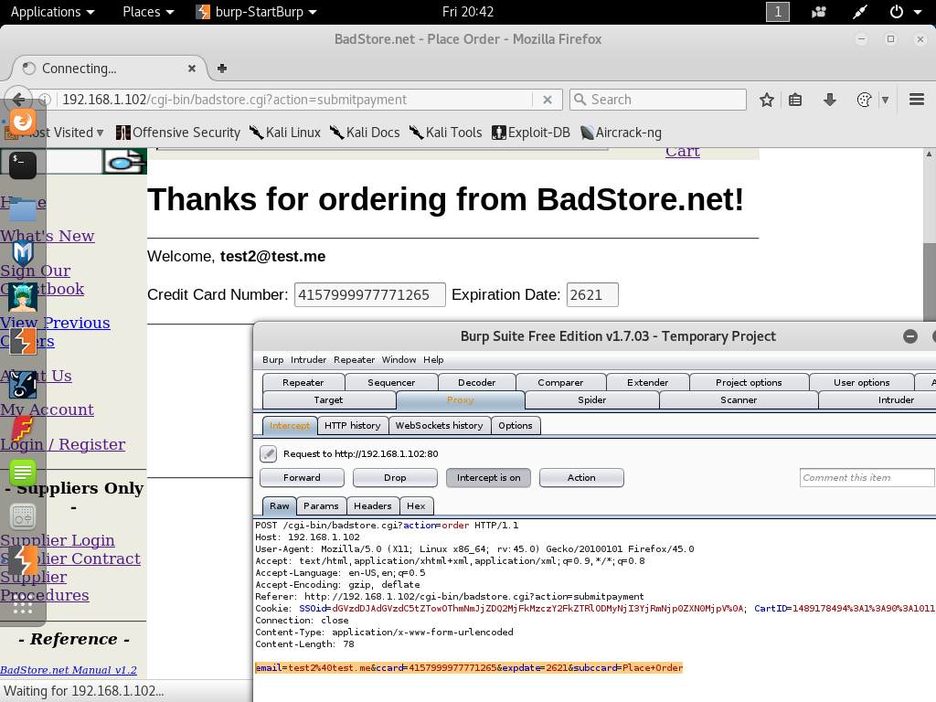 Badstore Vulnerabilities